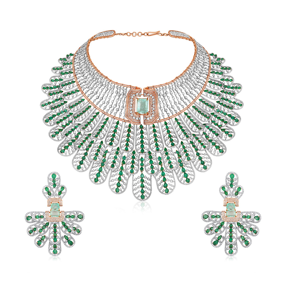 Emerald Multi-Strand Cascade Set
